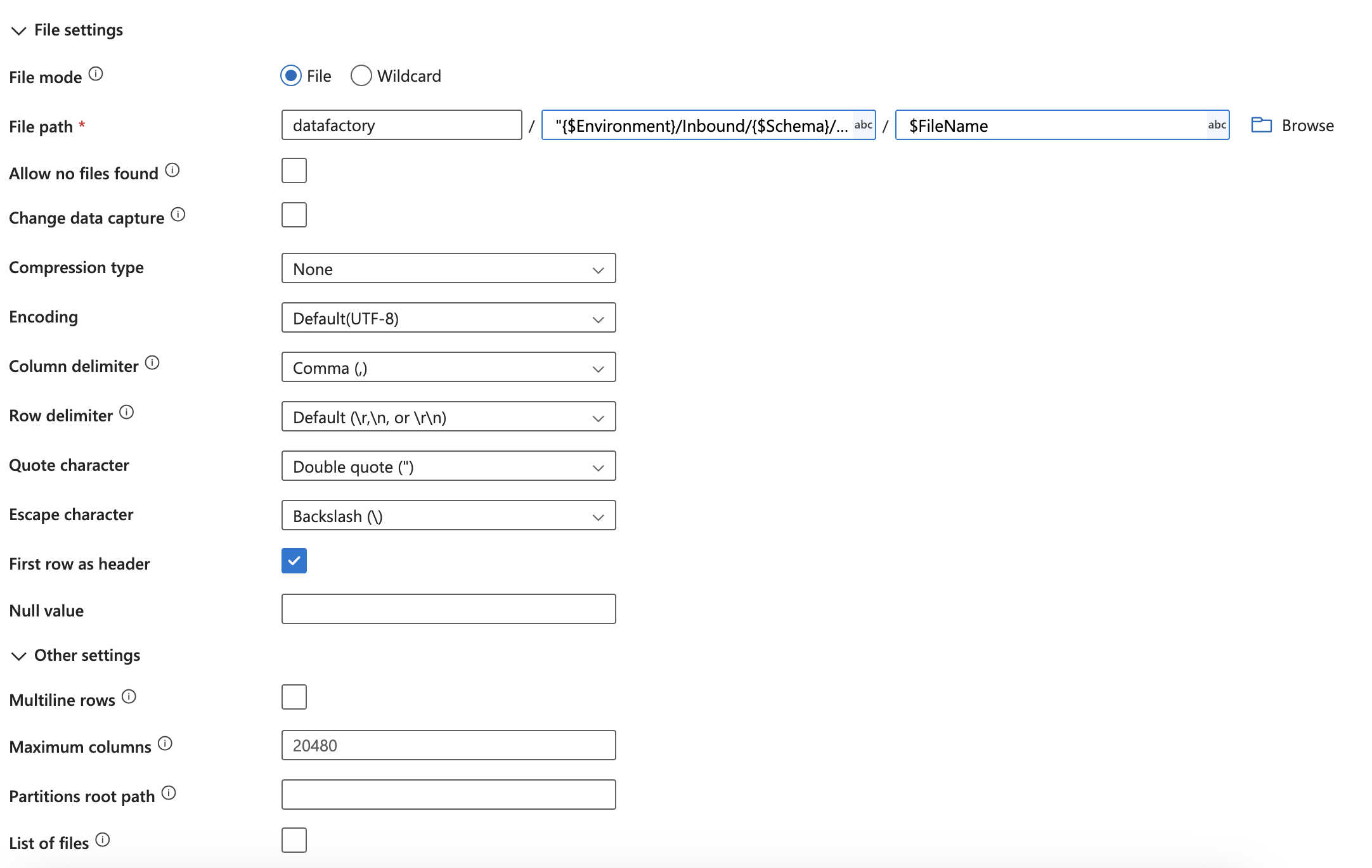 How to read and load special characters in source csv file to destination synapse table ...