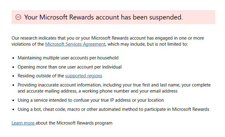 Please help me how to unsuspend my rewards account - Microsoft Q&A