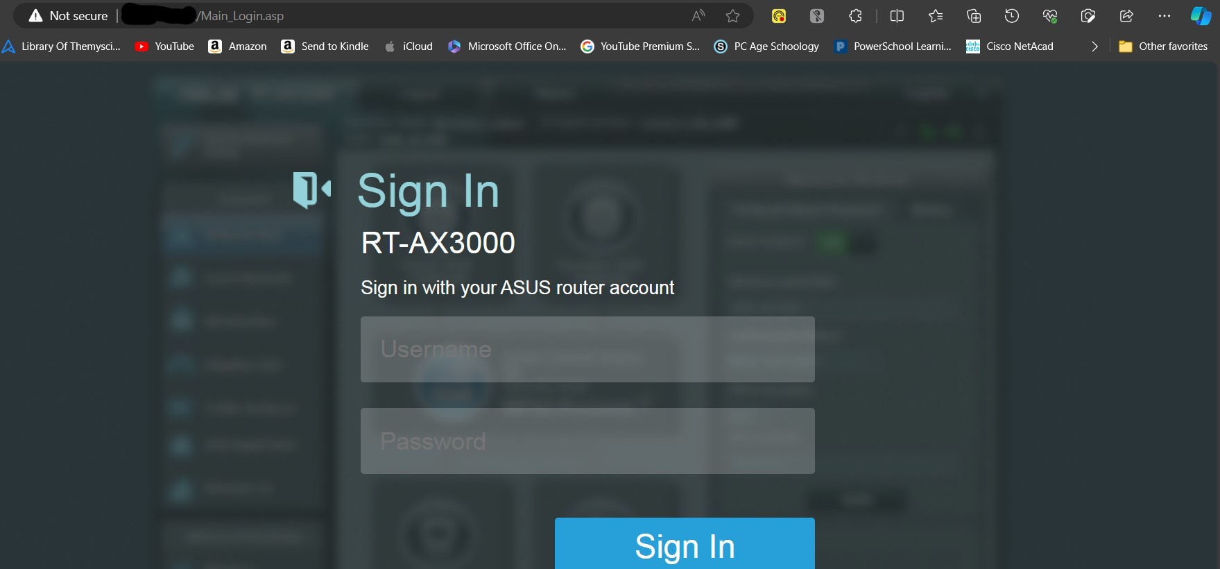 Unable to access router login - page refused by MS Edge - Microsoft Q&A