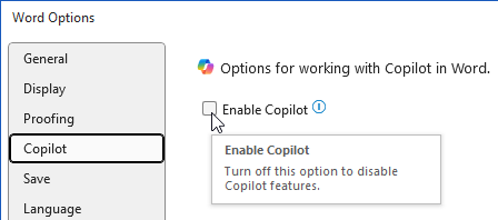 How to turn off Copilot in Word for Windows (version 2501) - Microsoft Q&A