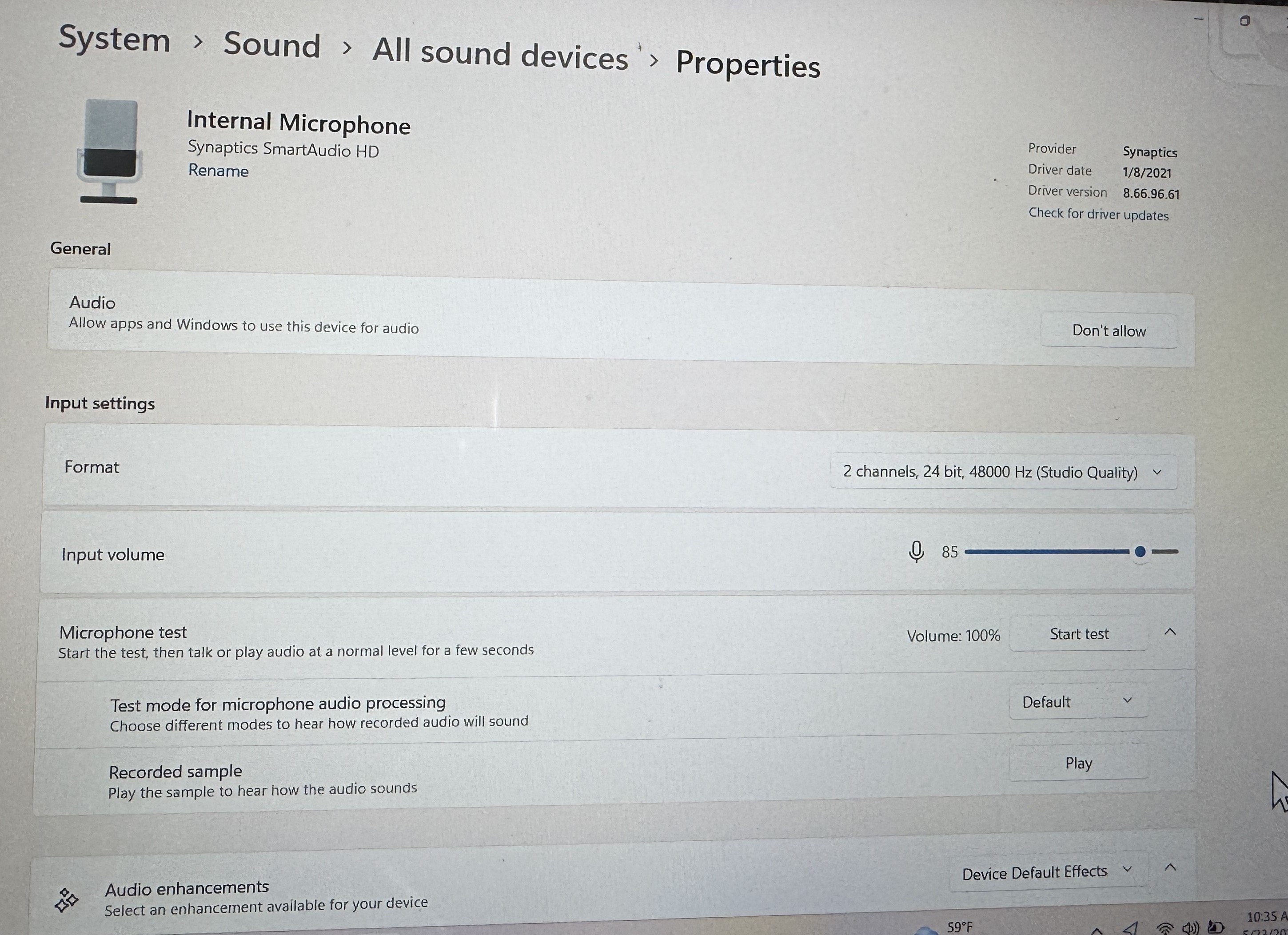 Internal microphone is NOT WORKING since upgrading to Windows 11 ...
