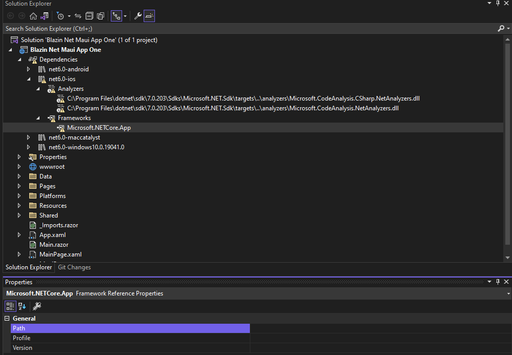 Missing iOS Assembly and Utility files in Solution Explorer - Microsoft Q&A