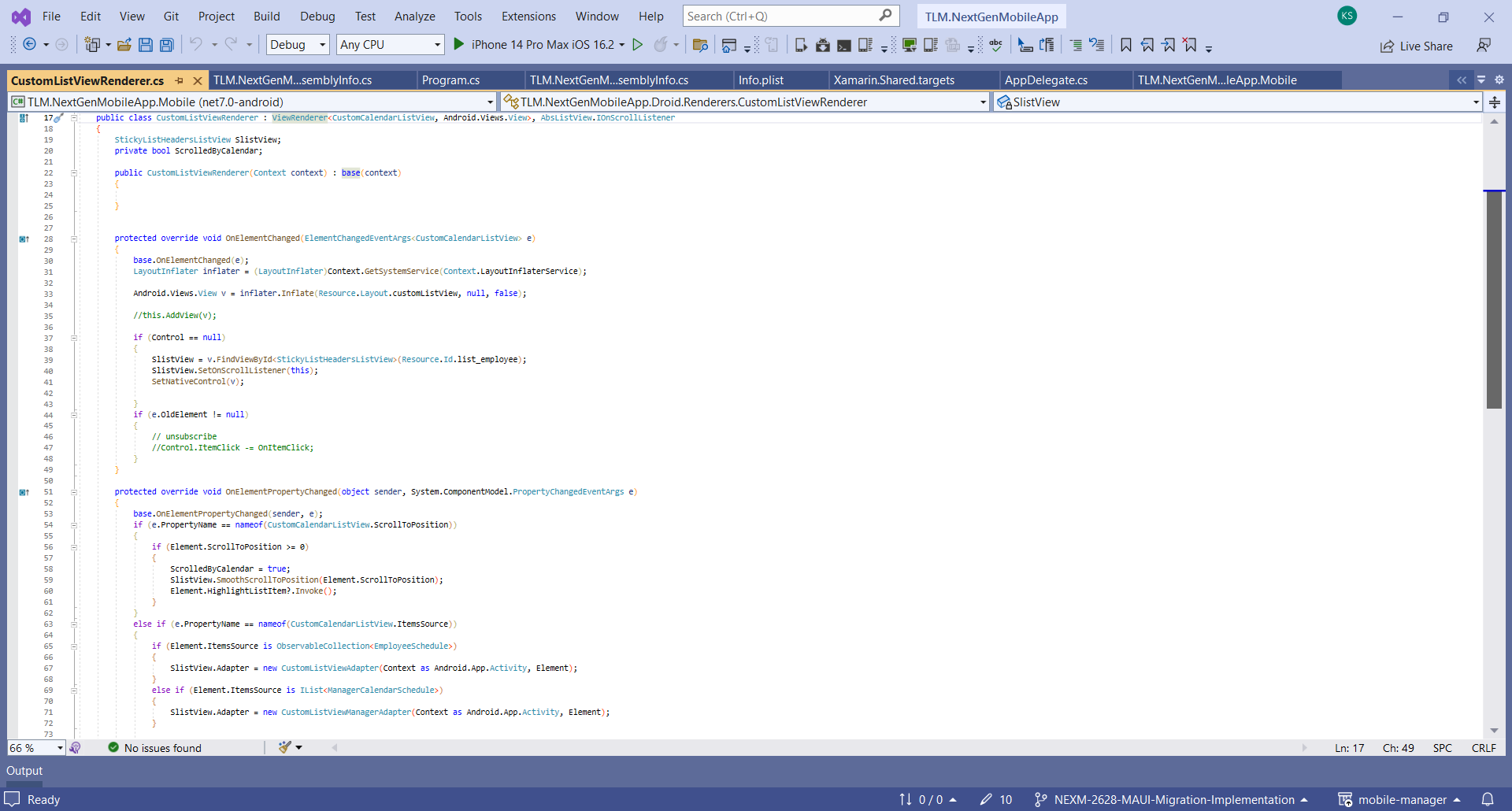 Custom List View Renderer with custom list view adaptor in MAUI - Microsoft Q&A