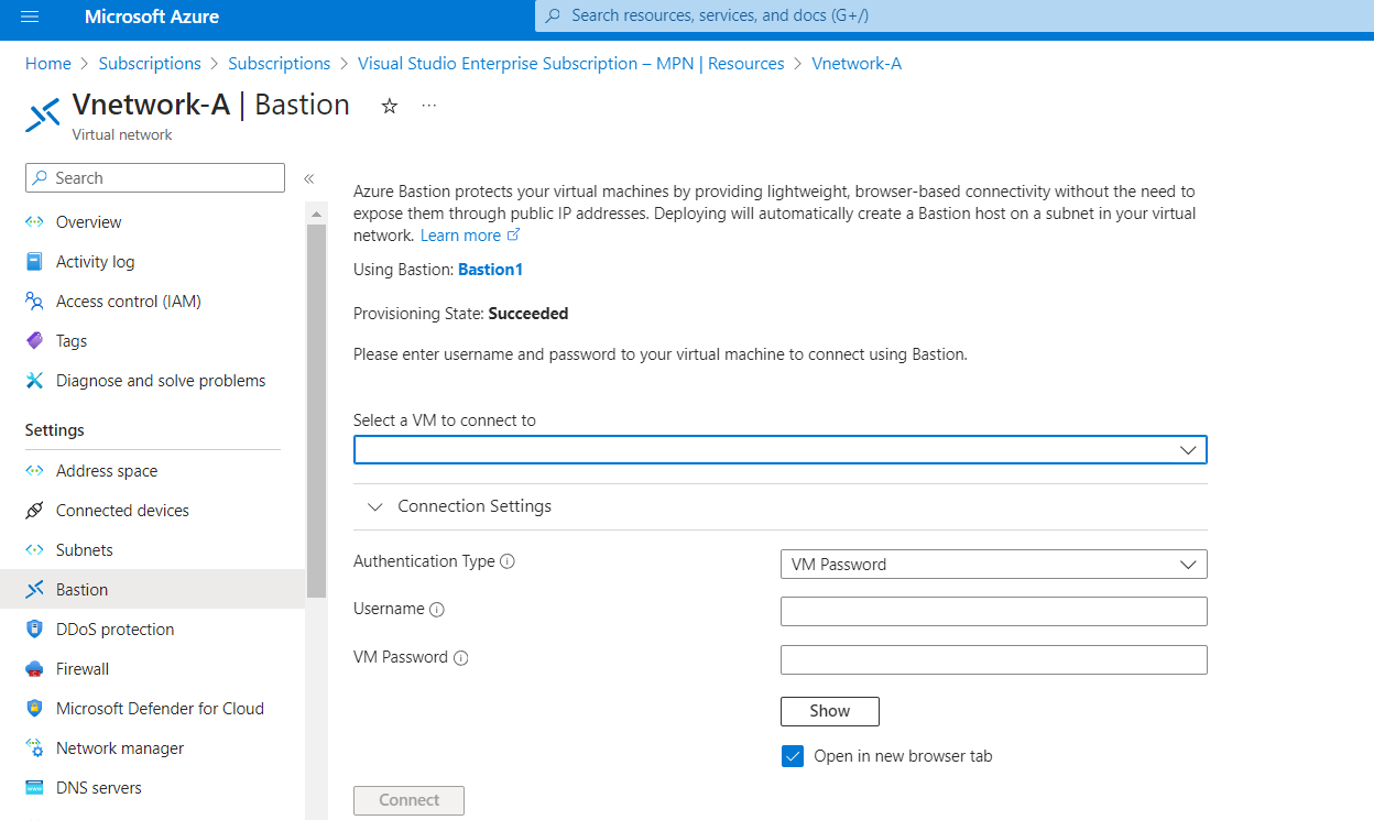 Having issue in accessing VMs through Bastion in the Hub and Spoke ... Having issue in accessing VMs through Bastion in the Hub and Spoke ...