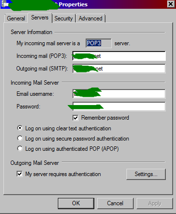 email account properties - Microsoft Q&A