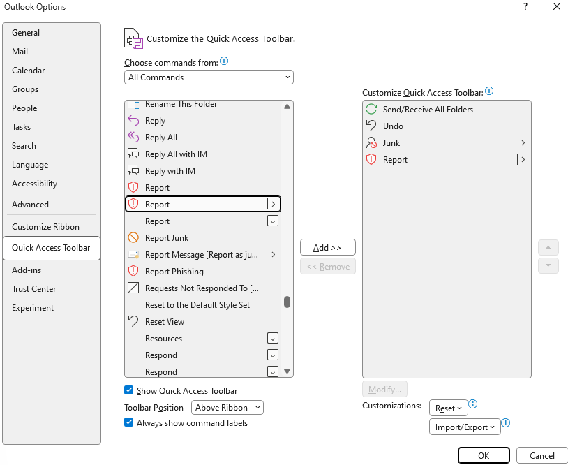 Outlook 2021 - Option to Mark As Junk/Not Junk Not Available ...
