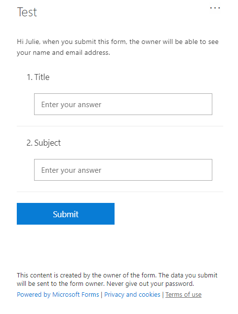 Easy sending of email from page - Microsoft Q&A