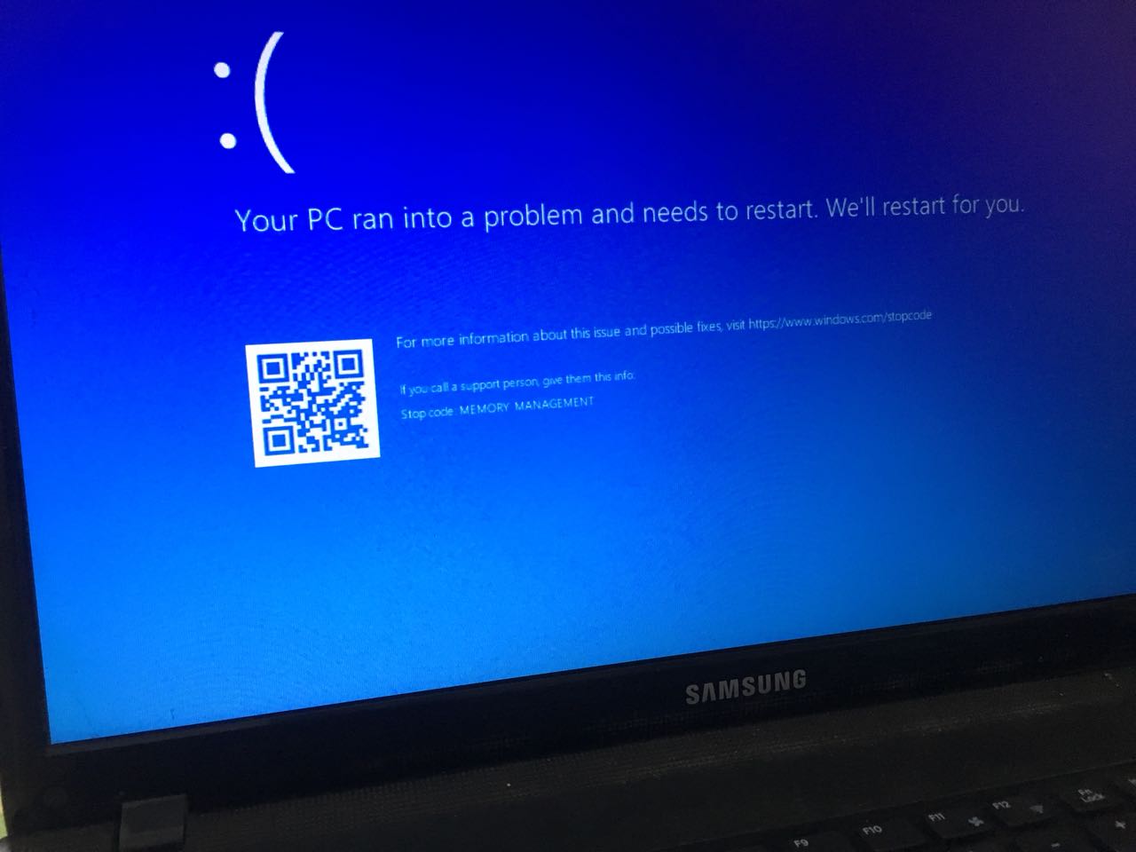 WIndows 10 Restart with Blue Screen Error - Microsoft Q&A