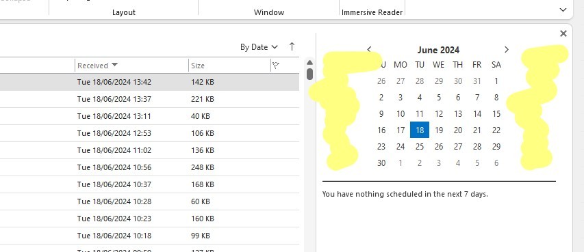 How do I reduce the size of the column dedicated to the calendar in ...