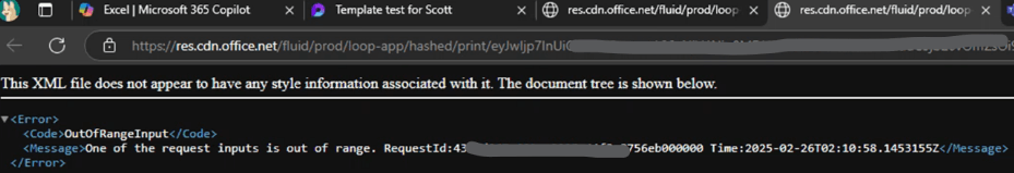 cannot print or convert to PDF in Microsoft Loop - Microsoft Q&A