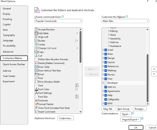 Insert Check Box feature not available (is actually available to add in ...