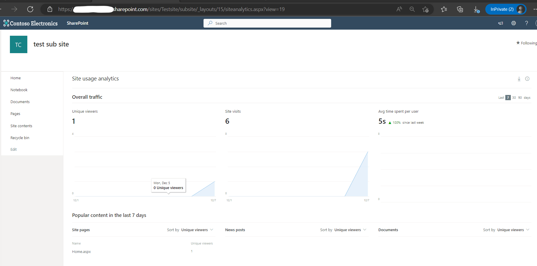 How To Generate Usage Report Subsite Sharepoint Online - Microsoft Q&A