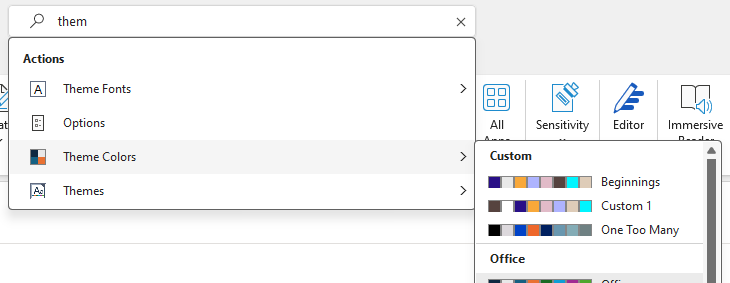 How do I create custom themes colors for messages in Outlook 11 ...