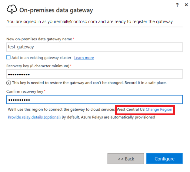 Local data gateway cannot be created in Azure - Microsoft Q&A