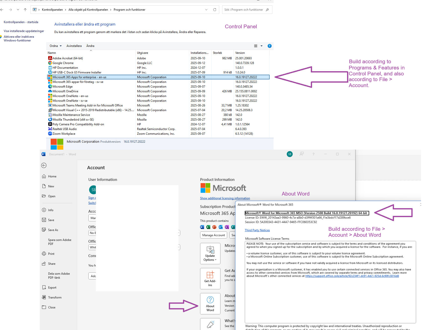 Monthly Enterprise Channel in Control Panel and Current in the Apps ...
