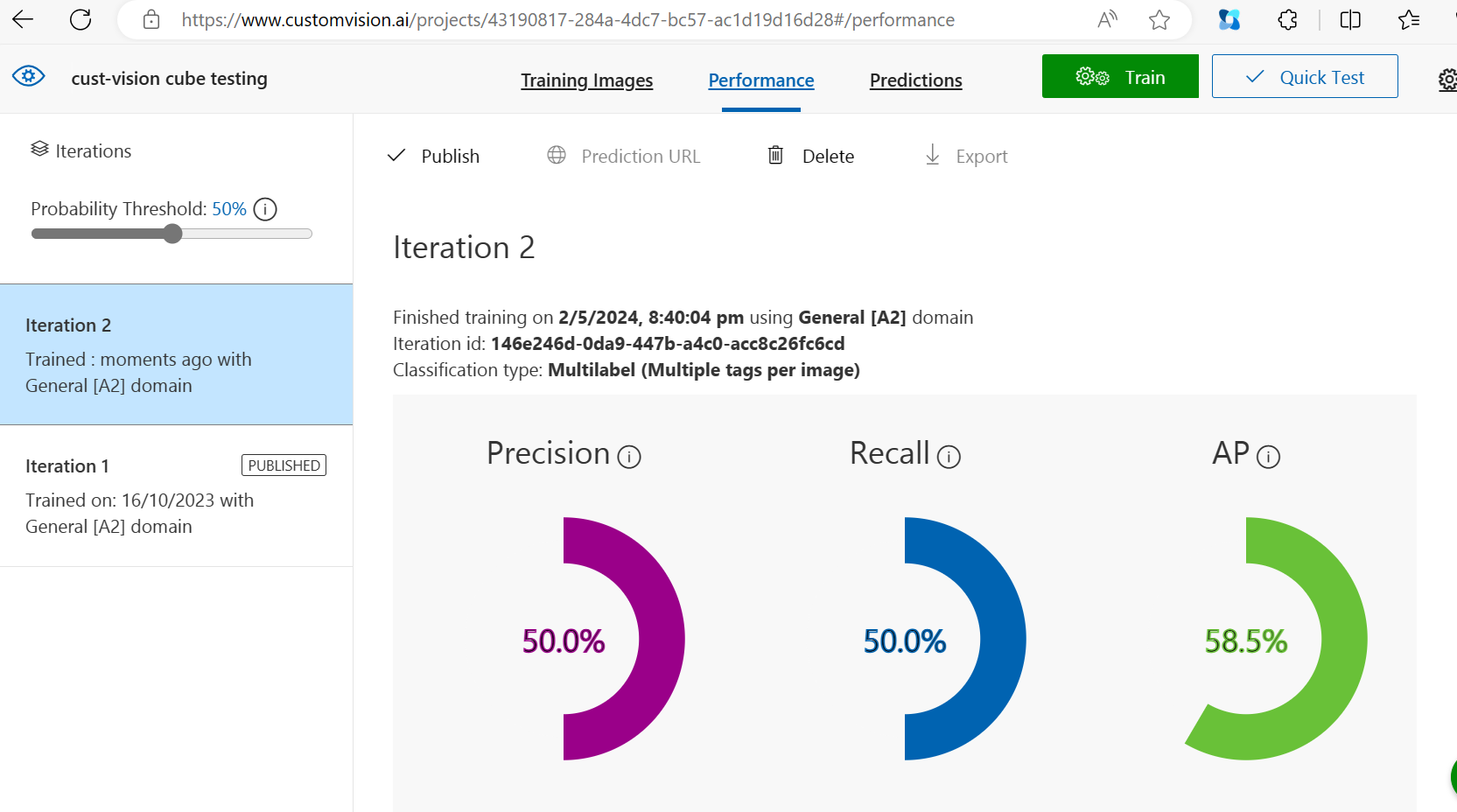 Cannot train custom ai vision model as the model hangs during training ...