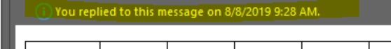 Outlook 365 - "You replied to this message" / fowarded / etc. not ...