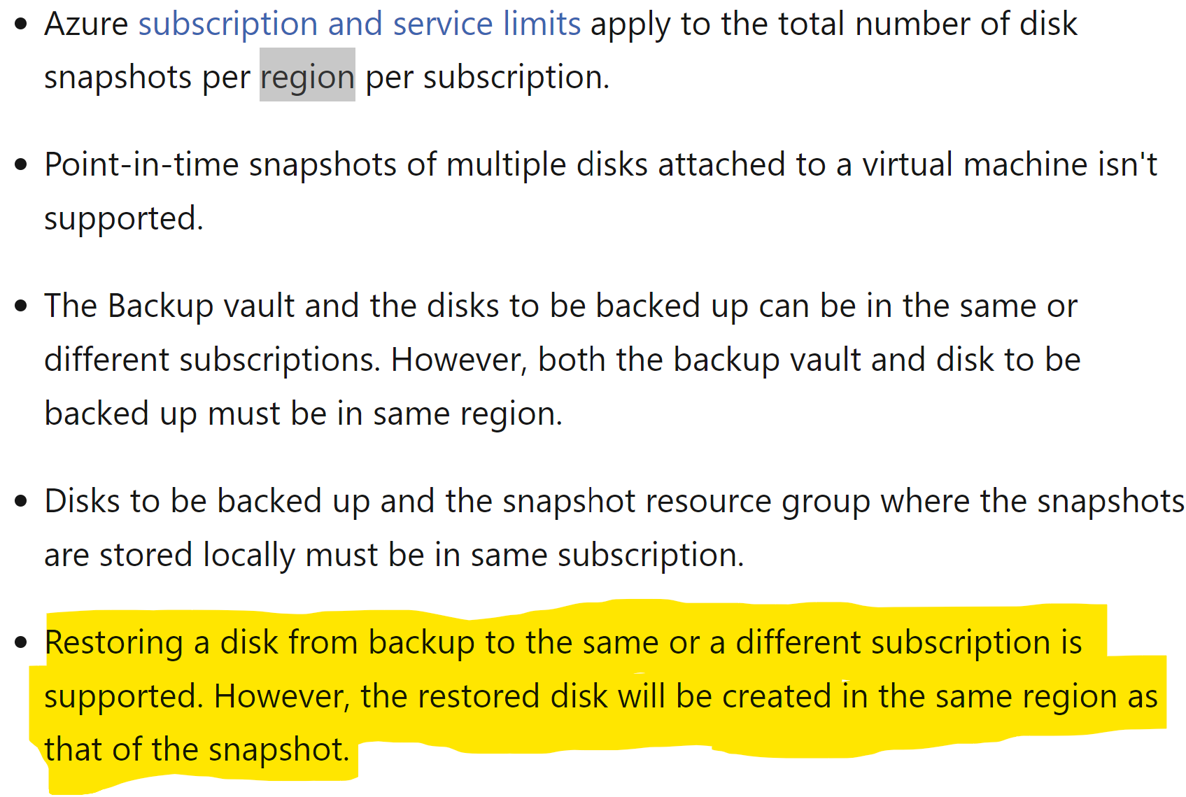 Does Azure Backup Vault allows cross region disk restore? - Microsoft Q&A