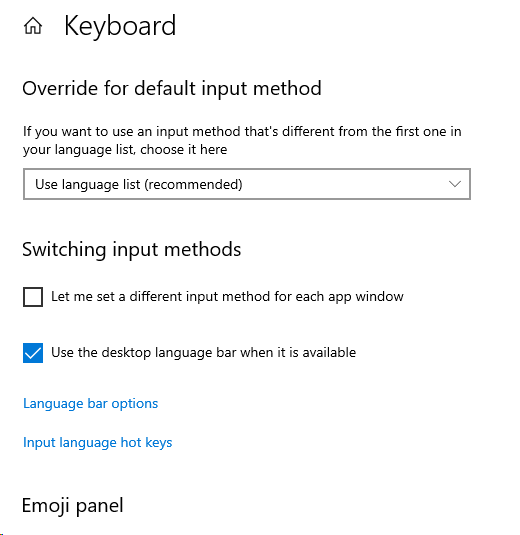 No Language bar in Windows Server 2022 STD - Microsoft Q&A