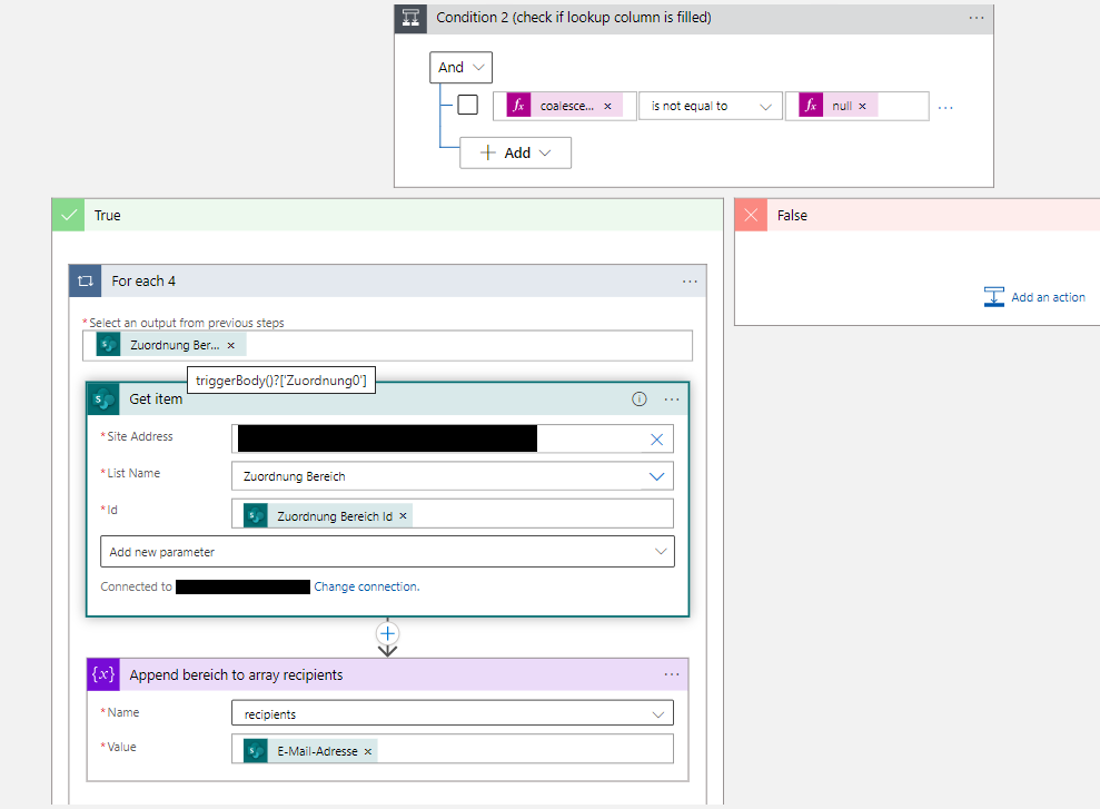 Logic Apps Sending Email From Sharepoint List To Recipient From Person Column Andor Lookup