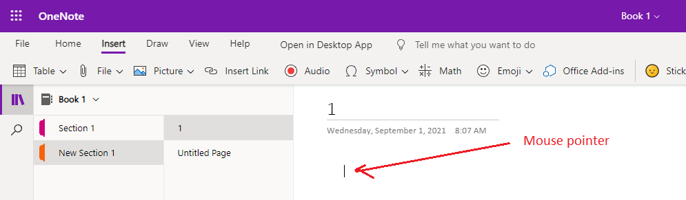 OneNote Insert buttons not functioning - Microsoft Q&A
