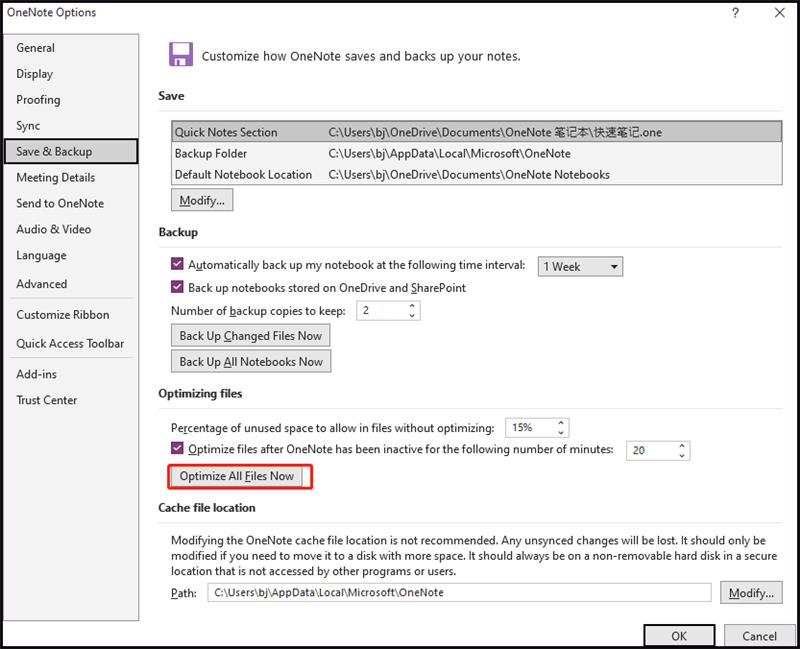 OneNote can't sync your notes right now. We'll keep trying. (Error code ...