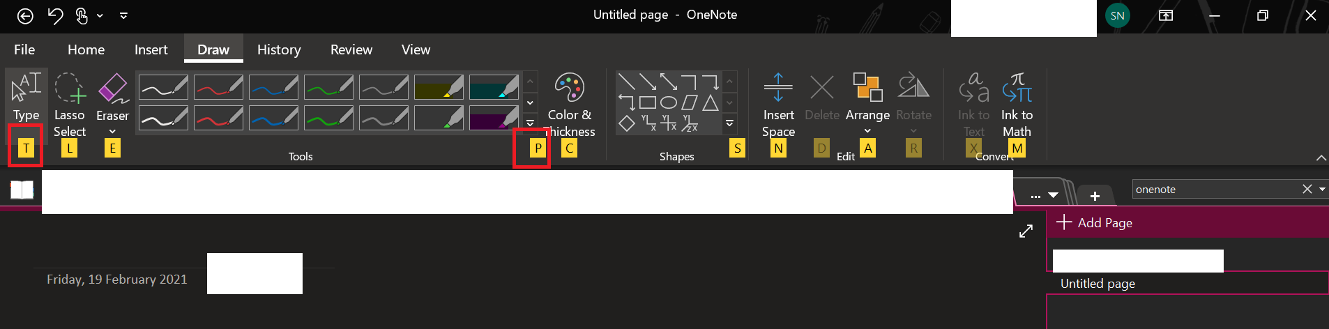 List of shortcuts / keybinds for OneNote for Windows 10, shortcuts for ...