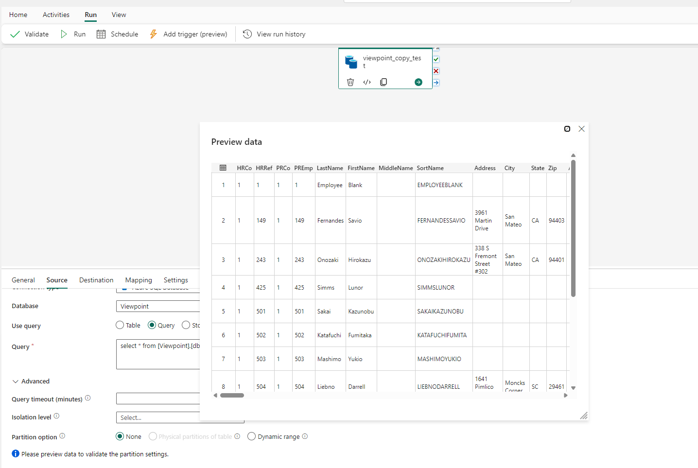 User configuration issue in copy data - Microsoft Q&A
