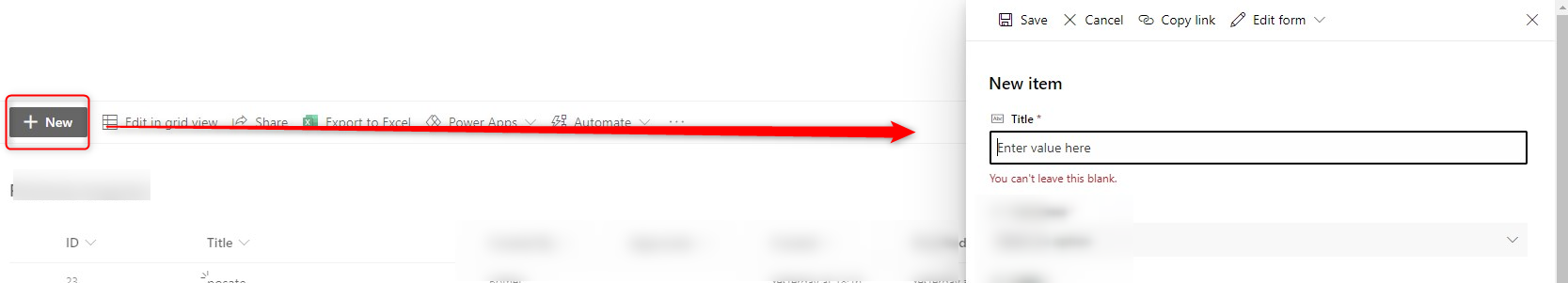 How to hide "Item" in default Sharepoint List form - Microsoft Q&A