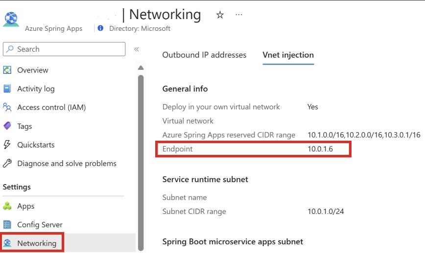 How To Access Azure Spring App In A Private Vnet Through Ip Instead Of Fqdn Microsoft Qanda