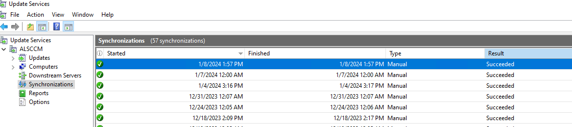 Issues with Configuration Manager WSUS Sync - Microsoft Q&A