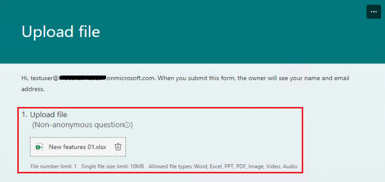 Can a user without a SharePoint license upload a file in Microsoft Form? - Microsoft Q&A