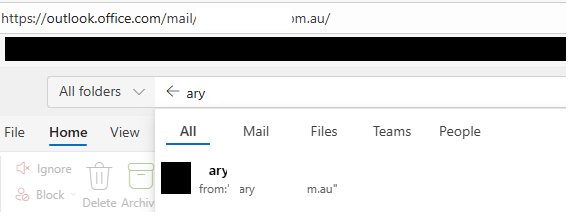 email addresses not appearing in search bar - Microsoft Q&A