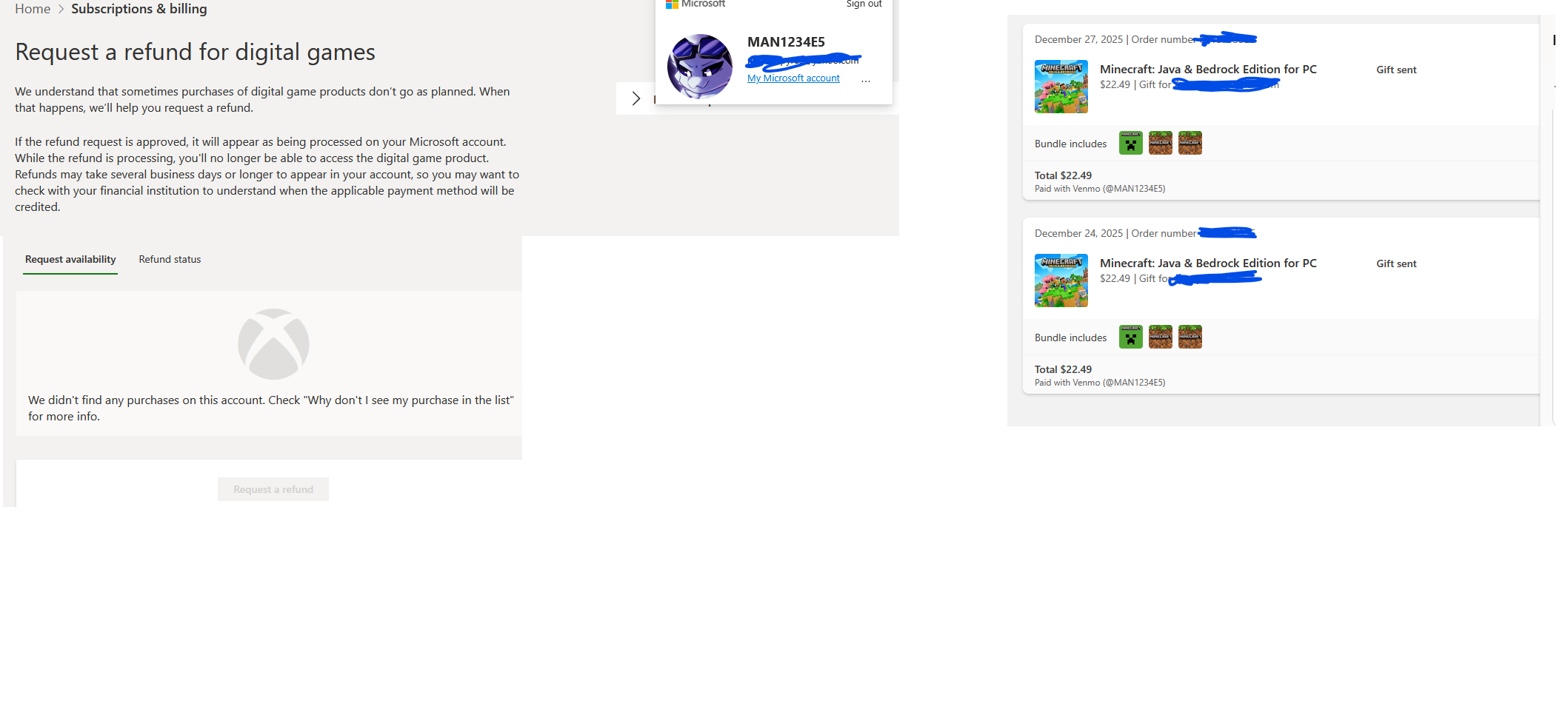 I need help refunding and getting a new version of minecraft ...