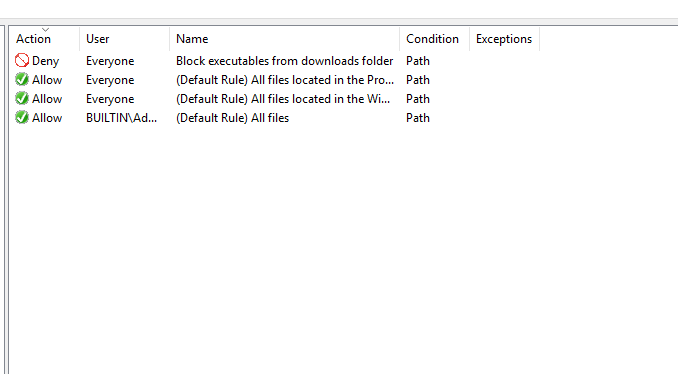 Strange Applocker Behaviour Microsoft Qanda
