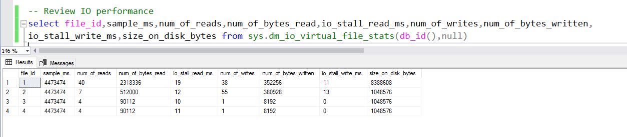dm_io_virutal_file_stats reset - Microsoft Q&A