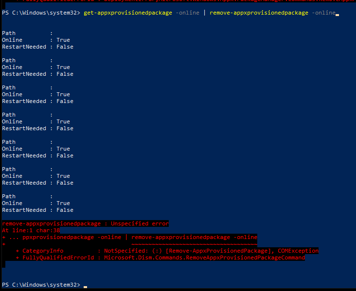 Windows 10 20h2 Remove Appxprovisionedpackage Microsoft Qanda
