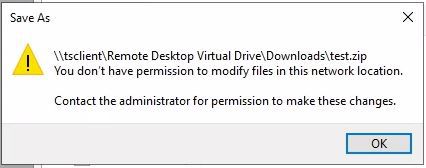 Application running on Azure Virtual Desktop cannot access Remote Desktop Virtual Drive ...