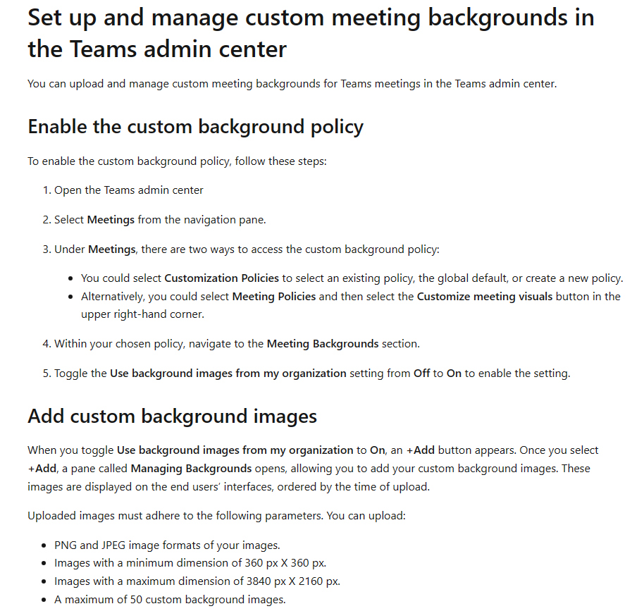 where to upload a background in settings - Microsoft Q&A