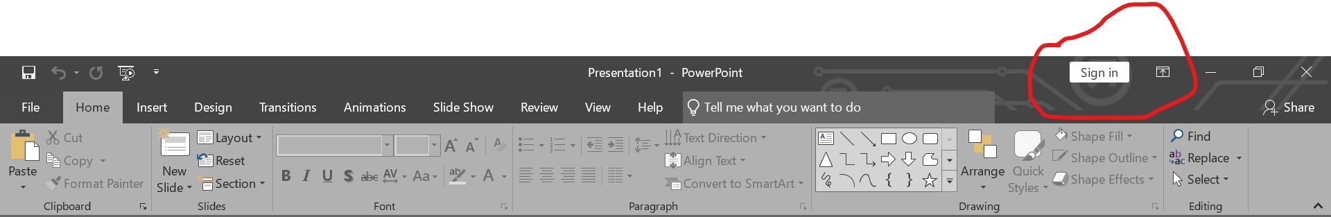 Office 2019 sign-in button still appears when signed in on account ...