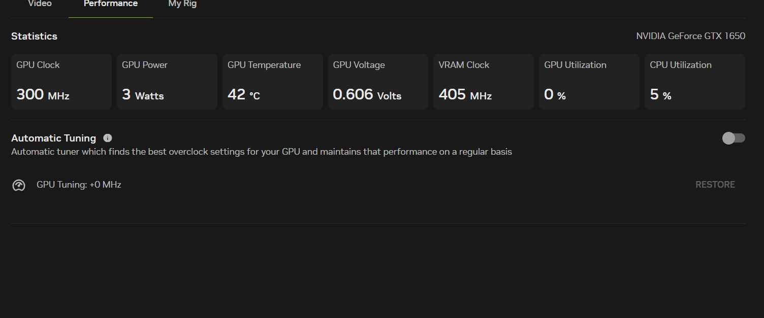 i ma having problome with GPU utilization. my laptop is not using the ...