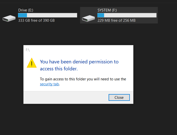 I can see System(F:) drive after moving Windows 10 to SSD - Microsoft Q&A