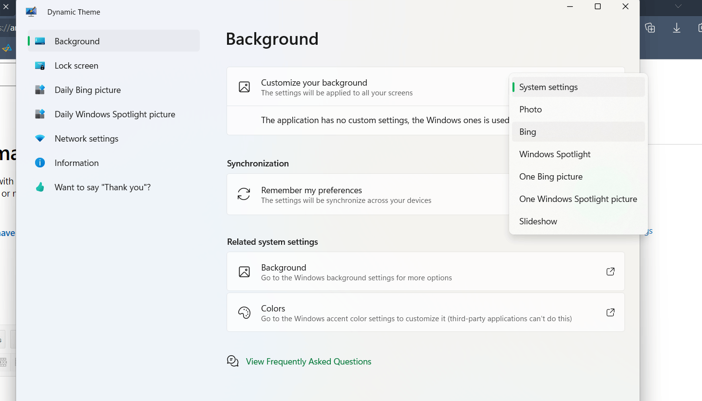 Bing daily image on startup screen in Win 11 - Microsoft Q&A