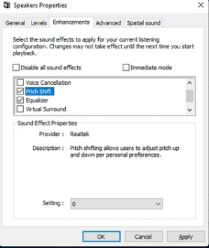 How to shift audio pitch on windows 10 real time - Microsoft Q&A