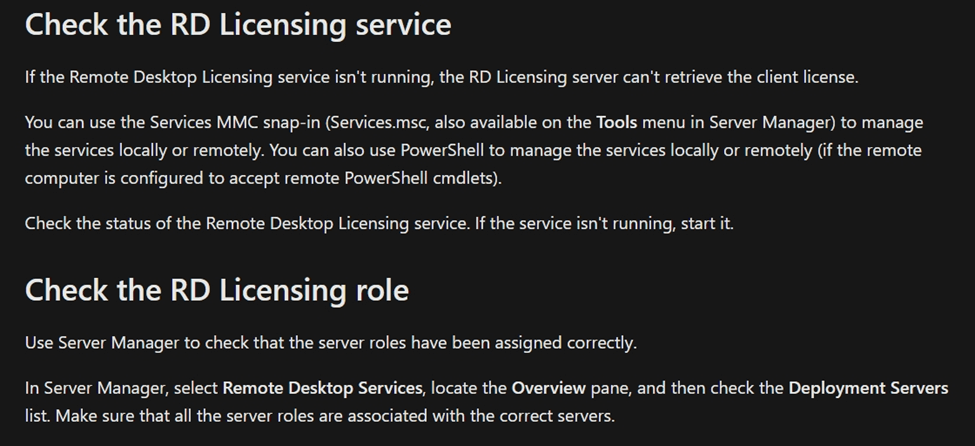 Problem with RDP Licensing - Microsoft Q&A