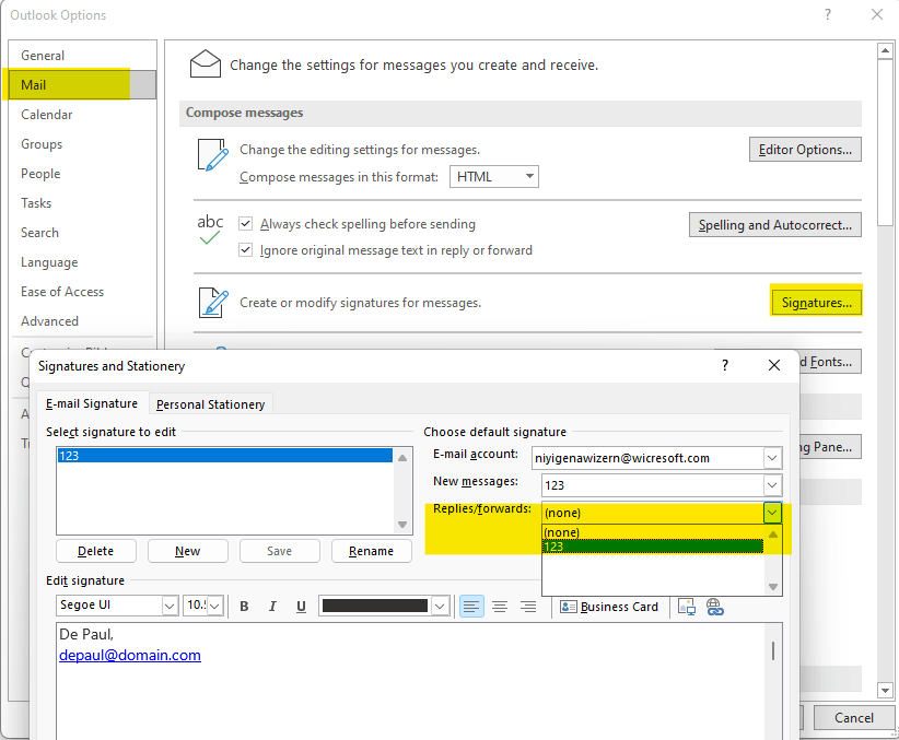 Why does my signature not show up on some reply emails? - Microsoft Q&A