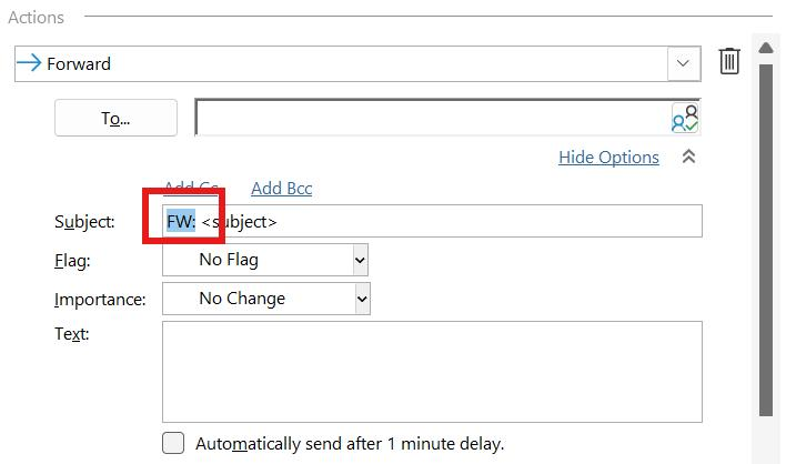 Removing RE and FW from the subject of the Emails - Microsoft Q&A