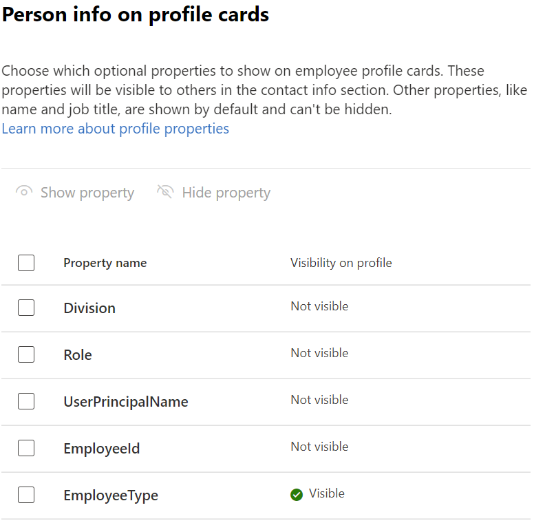 Person info on profile cards - Microsoft Q&A