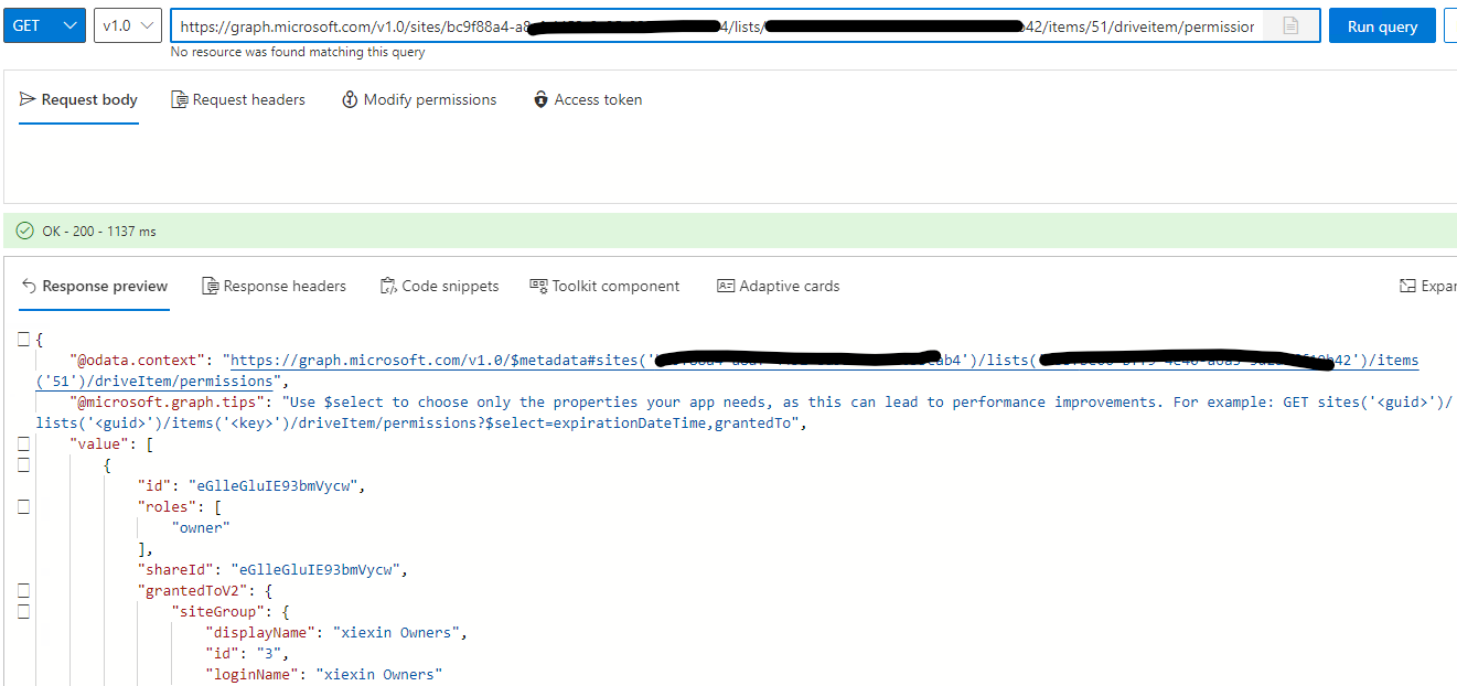 How to list file level permissions in SharePoint using Graph API - Microsoft Q&A