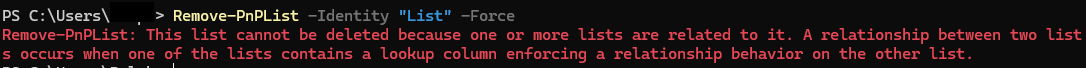 How do I delete lists in SharePoint that are related to other lists. - Microsoft Q&A